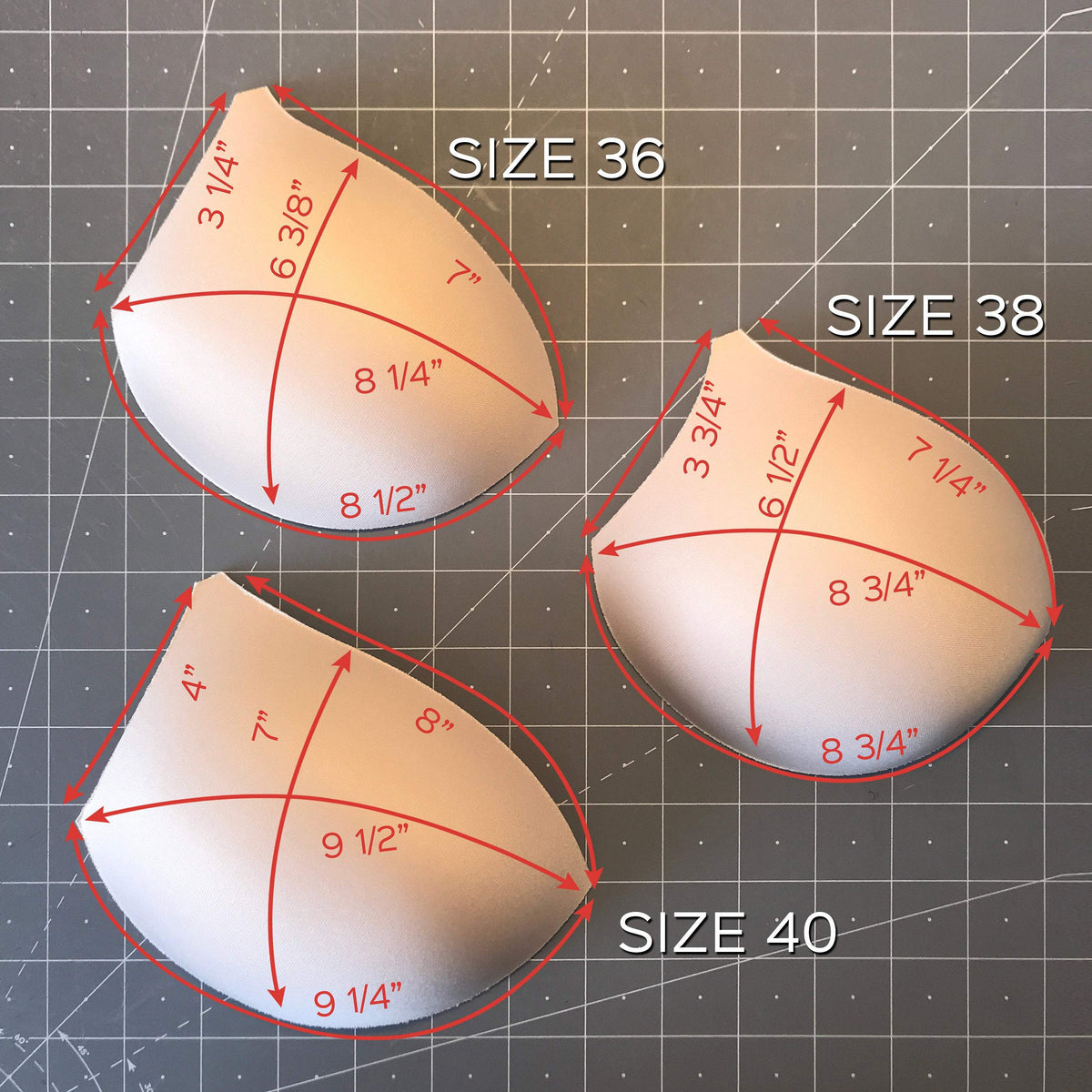 Push Up Molded Contoured Bra Cups- Sizes 32-40 – Stitch Love Studio
